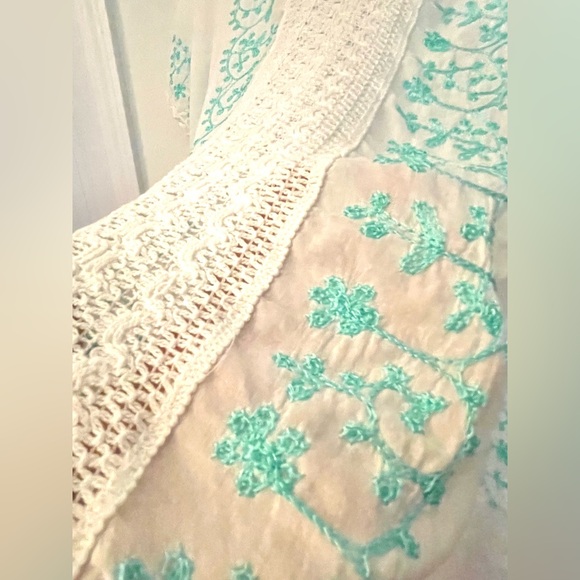blue island | Tops | Blue Island White Lace Detail Topbeach Coverup ...